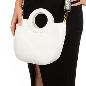Joy Susan | Bags | Coco Circle Handle Handbag White | Poshmark